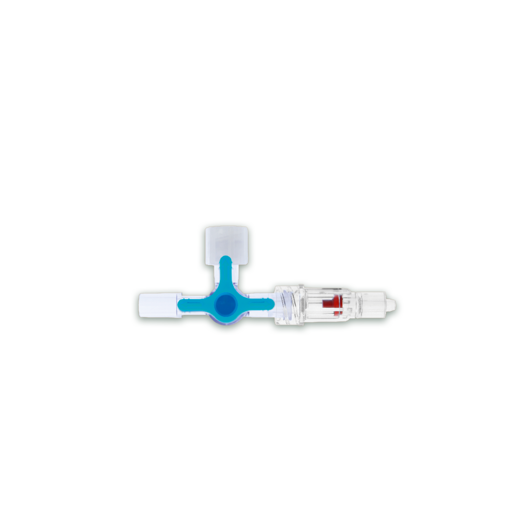 3-way stopcock with disconnectable adapter with inline check valve ...